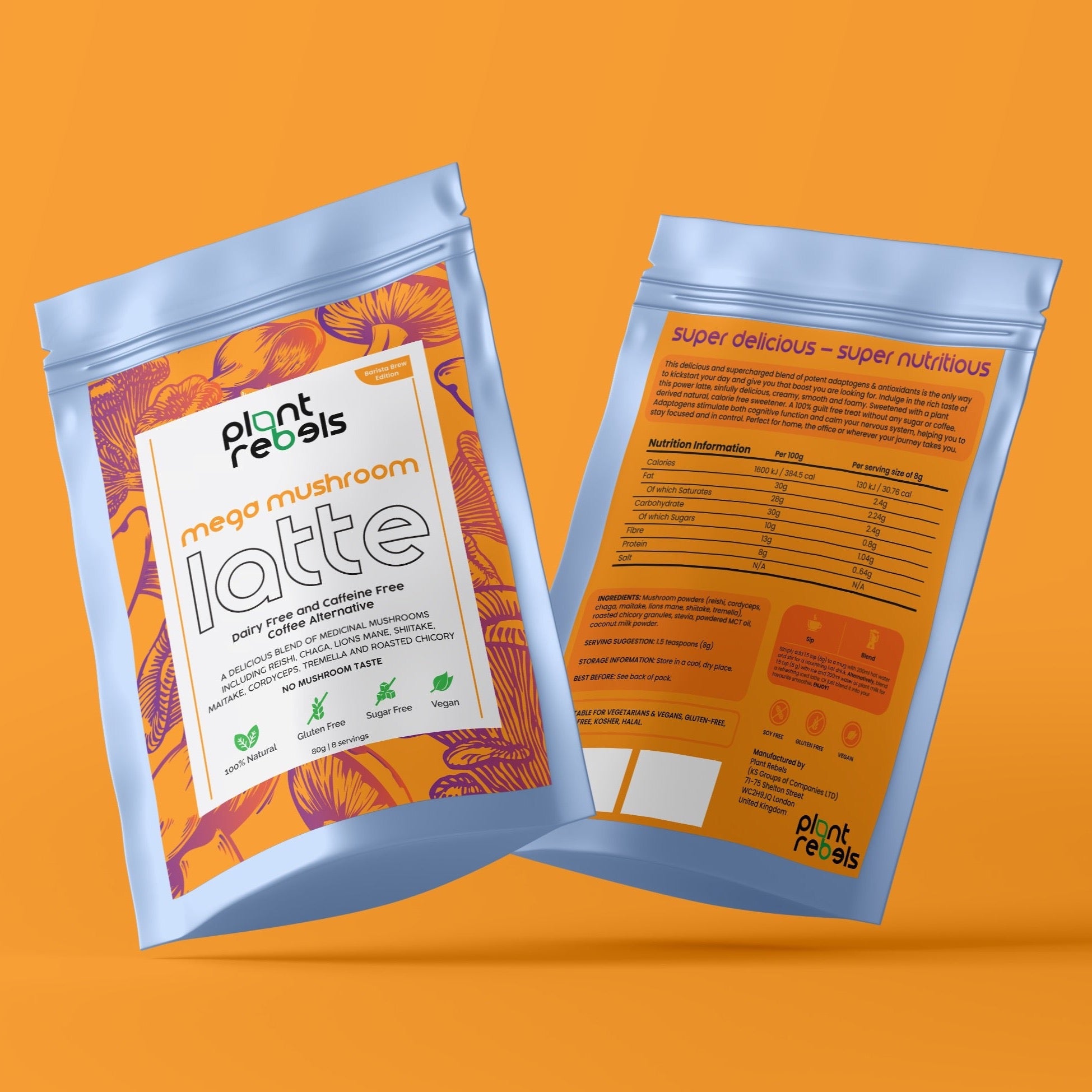 Mega Mushroom Latte Coffee Alternative for Energy & Focus – plant-rebels